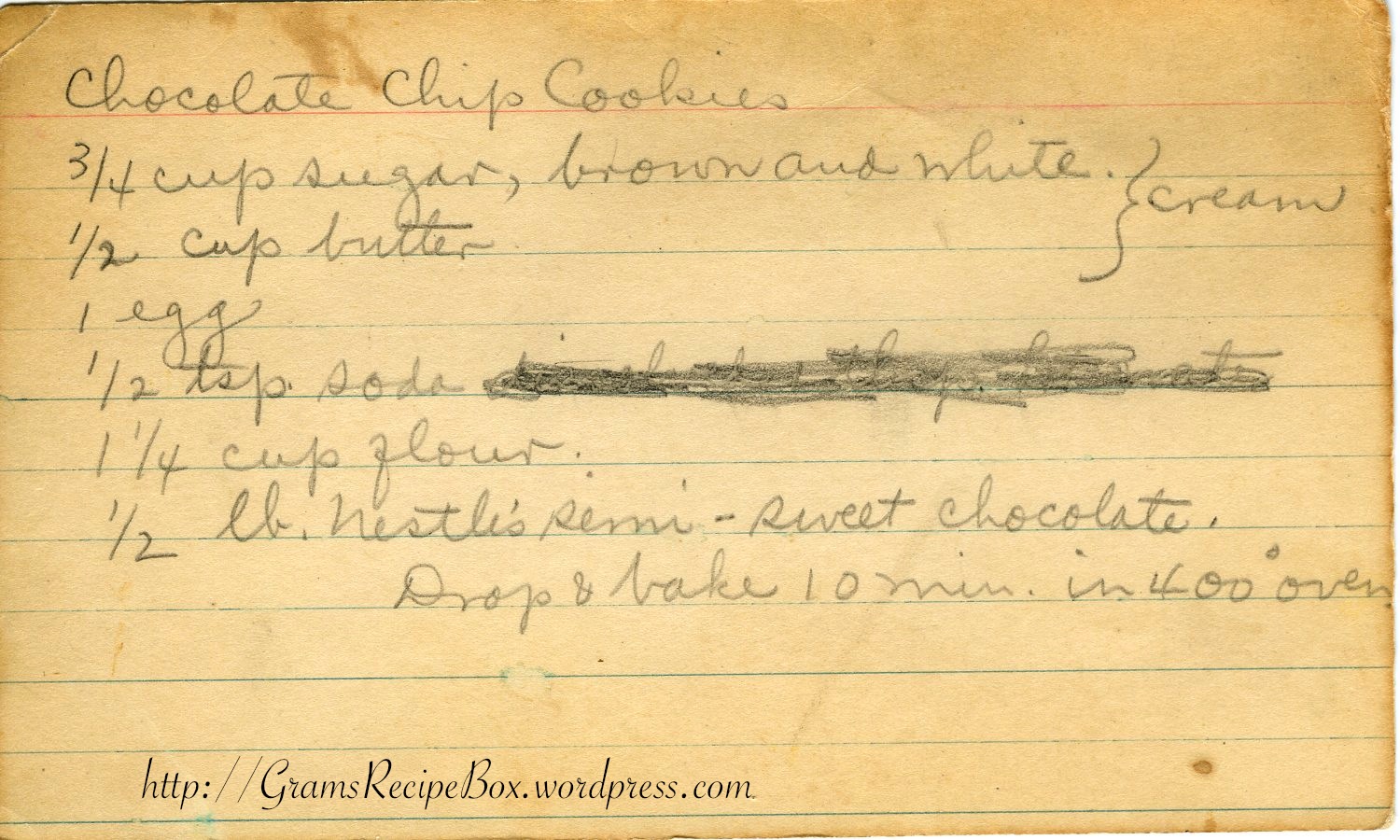 Chocolate Chip Cookies | Gram's Recipe Box