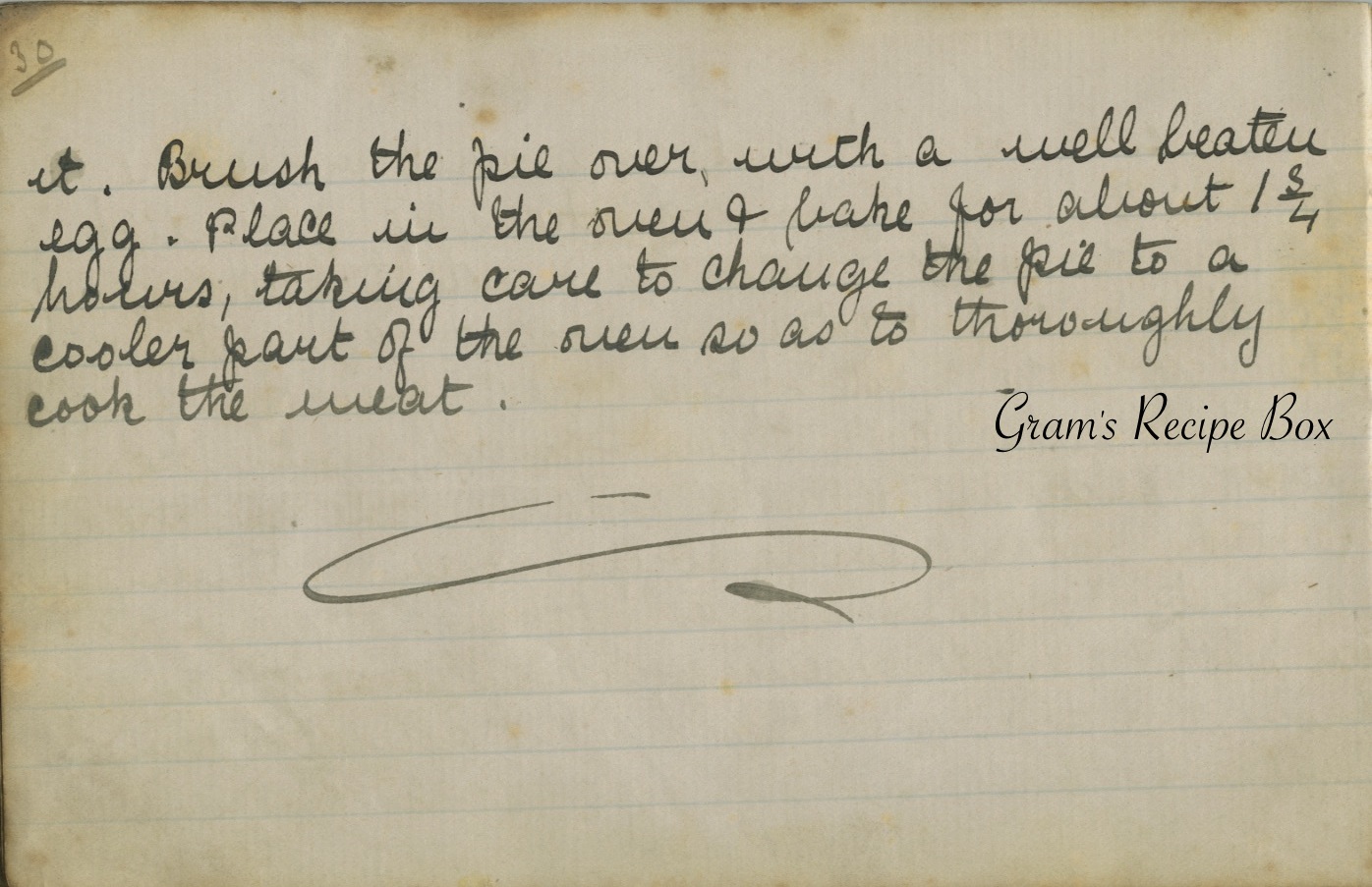 Rabbit Pie | Gram's Recipe Box