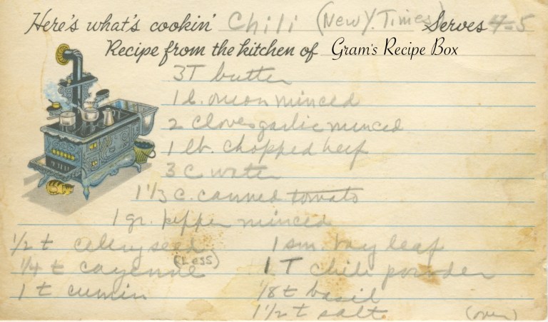 Chili (New York Times) | Gram's Recipe Box