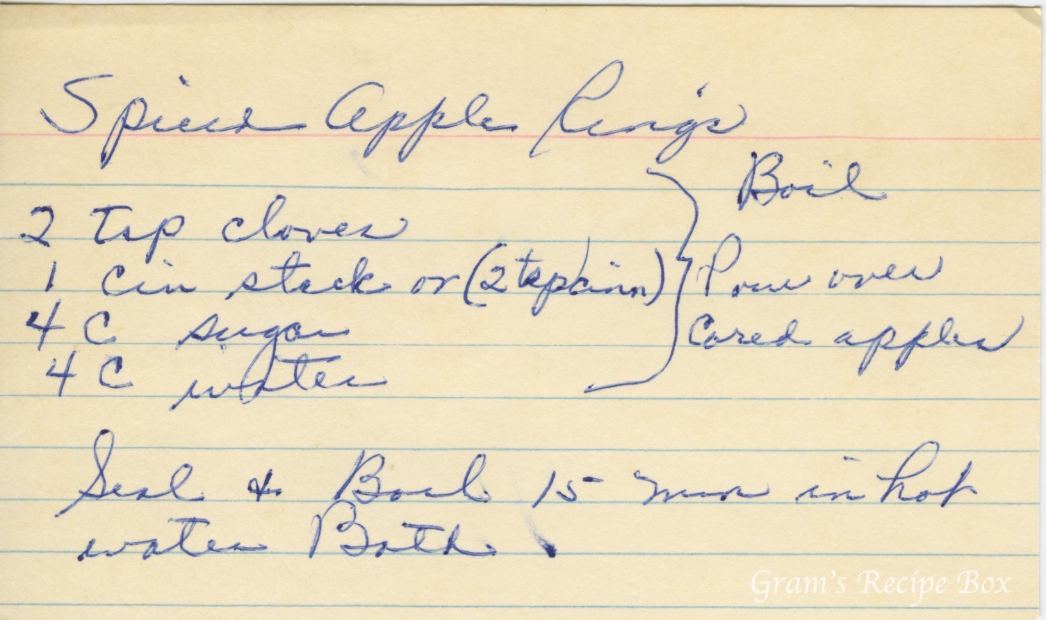 Spiced Apple Rings | Gram's Recipe Box