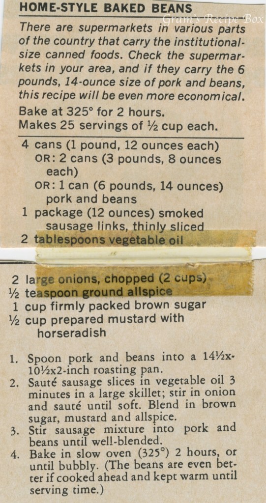 Home Style Baked Beans | Gram's Recipe Box