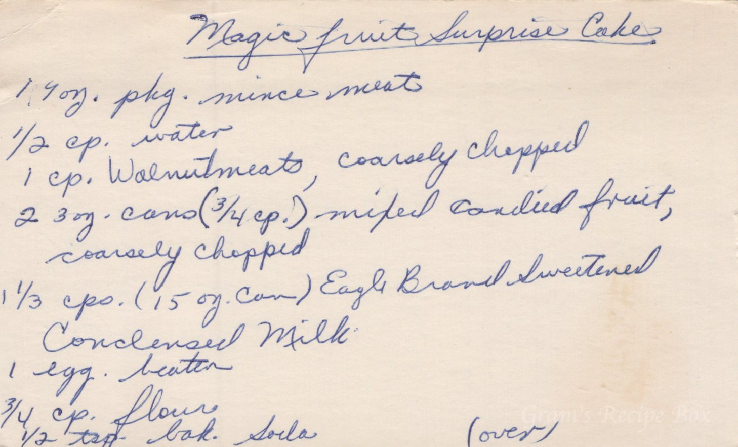 Magic Fruit Surprise Cake | Gram's Recipe Box